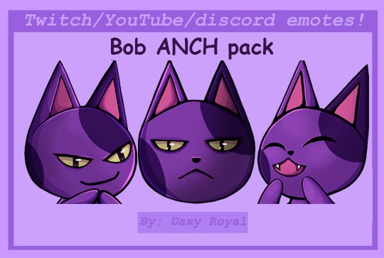 Bob ACNH Emote Pack Twitch/ Discord/ Youtube Ready - Etsy