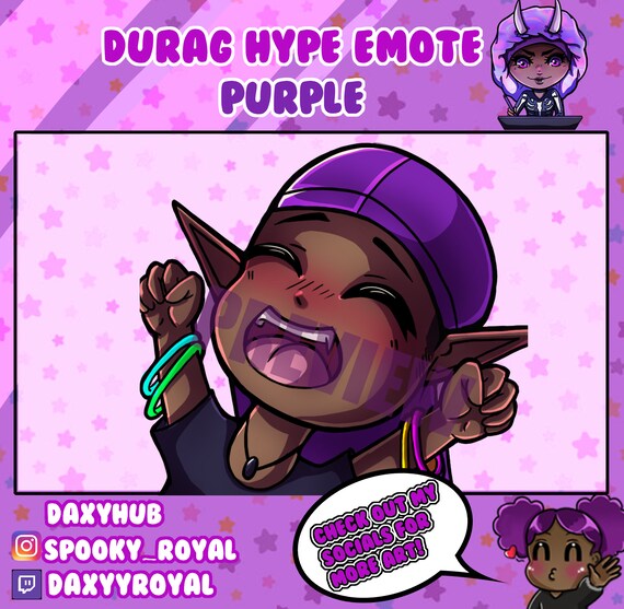 Purple Durag Elf Hype Emote TWITCH/YOUTUBE/DISCORD Ready | Etsy