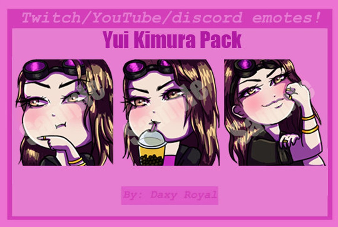 Yui Kimura Dbd Emotes Twitch Discord Youtube Etsy Israel