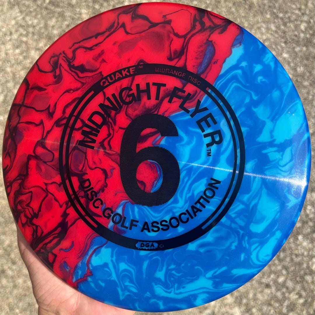 New DGA Midnight Flyer Glow Quake Custom Disc Dye Midrange 175-6g Glow ...