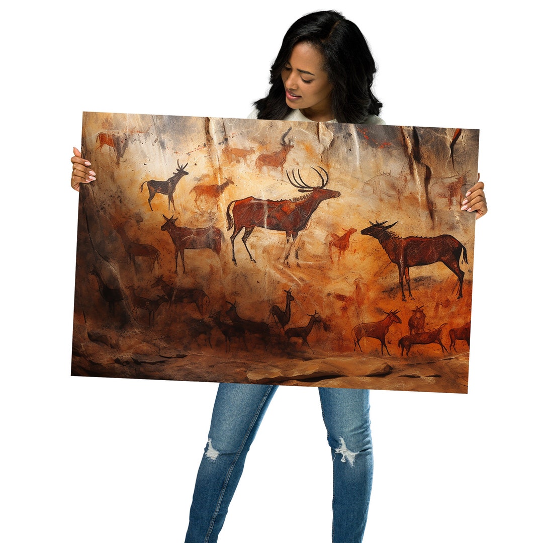 Cave Painting Art Print Cave Painting Poster Cave Painting - Etsy