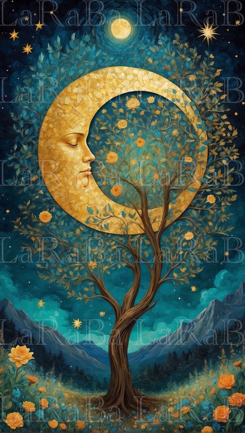 Astral Trees, Clip Art Digital File for Diaries, Calendars, Posters ...