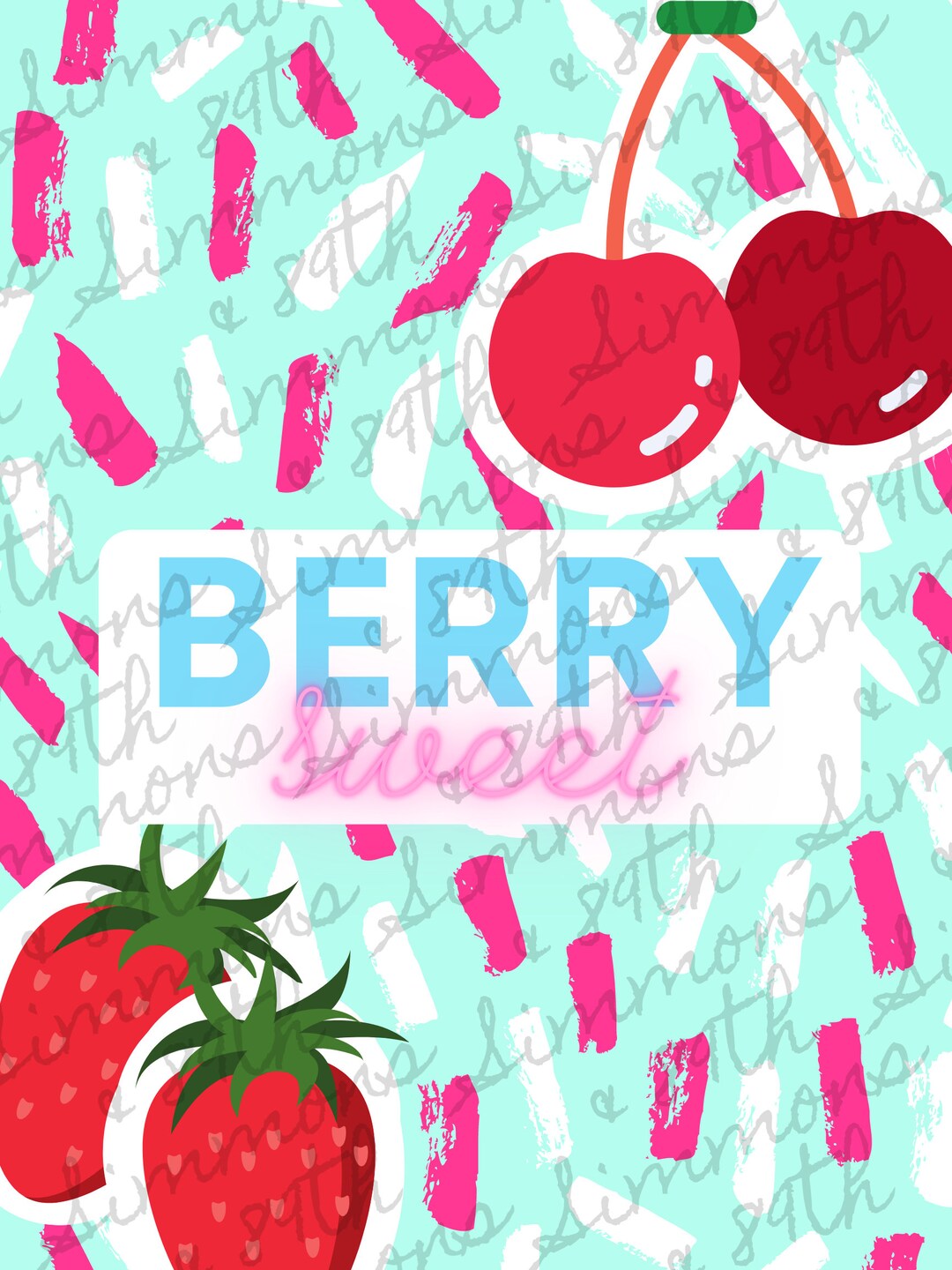 Berry Sweet Print / Arte de pared / Decoración / Impresión digital ...