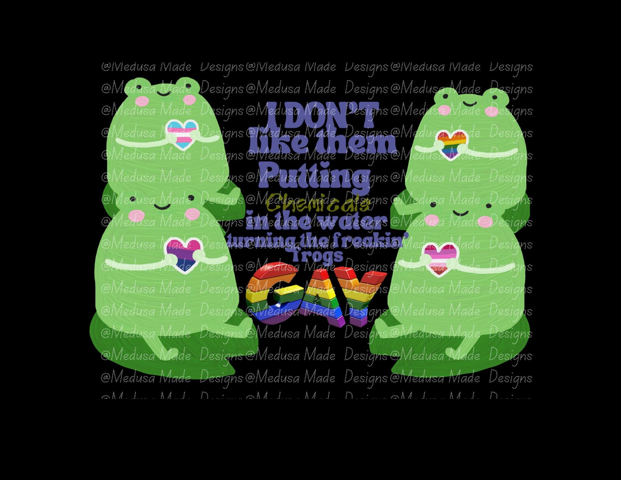 LGBTQ Frogs Digital Download-png - Etsy