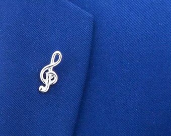 Treble Clef Pin - Etsy