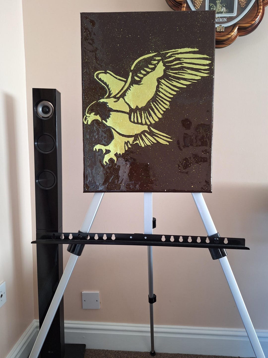 Majestic Eagle Golden Wall Canvas Stunning Wall Art for Nature Lovers ...