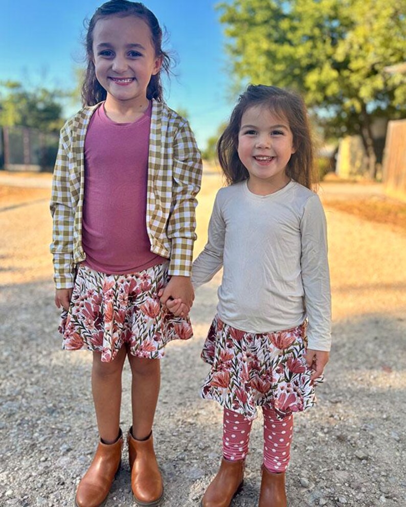 Girls' Skort Sewing Pattern PDF: Circle Skirt, Yoga Waistband (digital ...