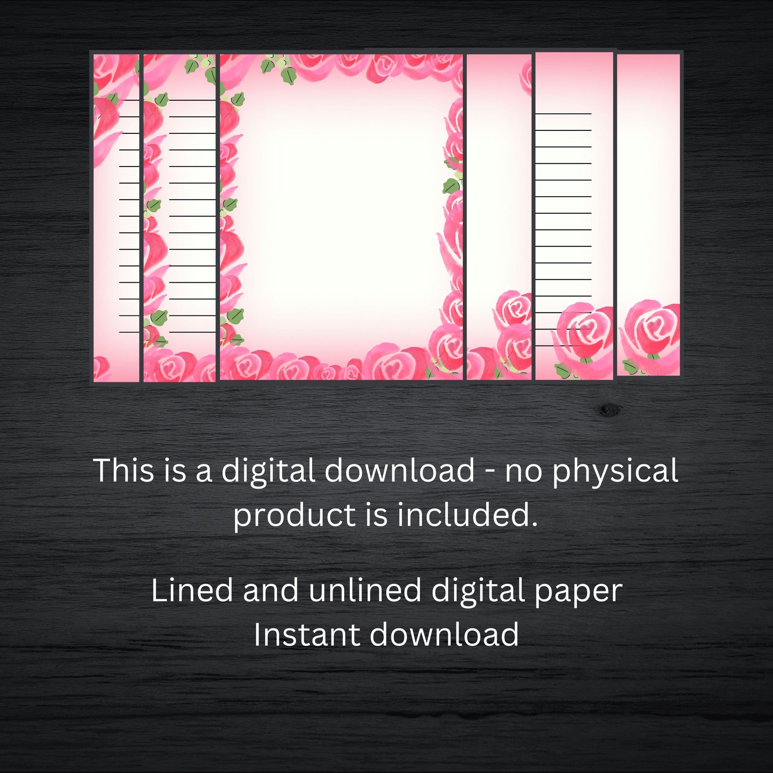 Printable Rose Flower Stationery Printable Writing Paper - Etsy