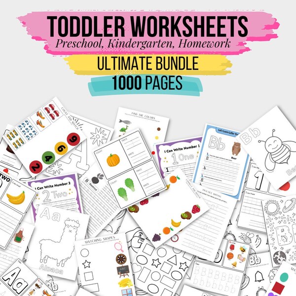 Shapes and Colors Worksheets - Etsy