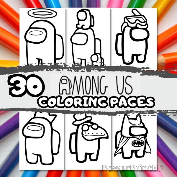 Among Us Coloring Pages Printable - Etsy