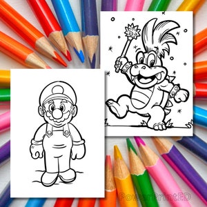 Super Mario Coloring Pages Printable Pdf Kids Coloring Book Cartoon ...