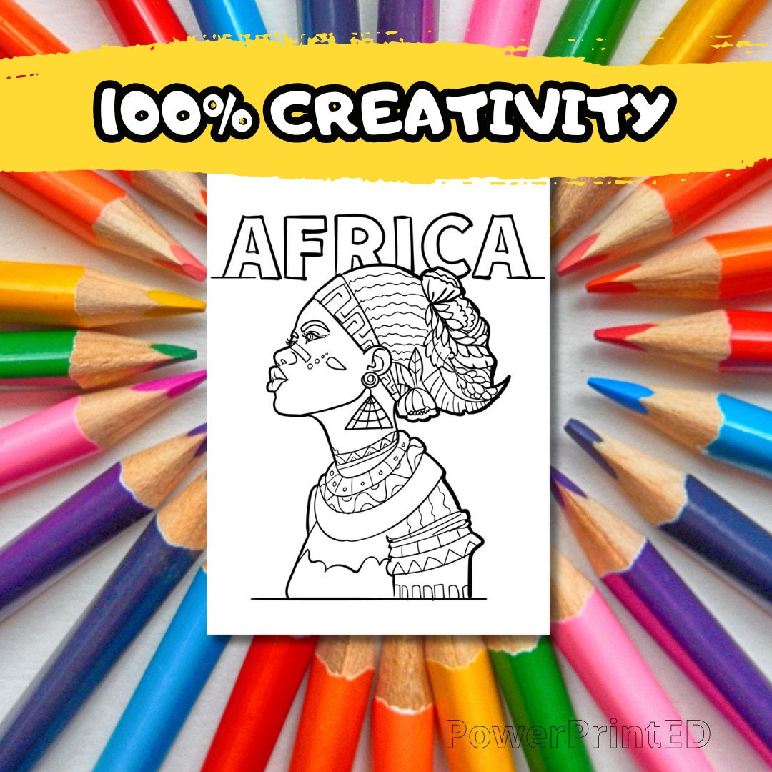 15 AFRICA Coloring Pages/ African Coloring Pages/ Kid Coloring Pages ...