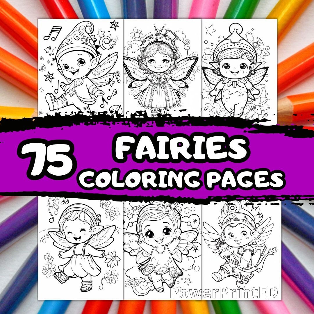 75 FARIES Coloring Pages / Printable Coloring Pages for Kid/ Activities ...
