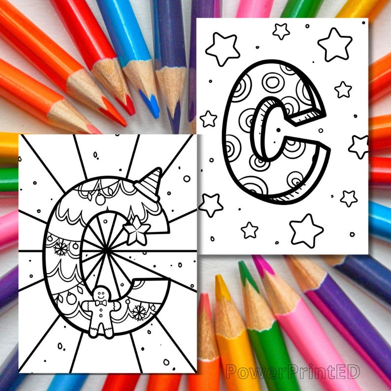 15 LETTER C Coloring Pages/ Alphabet Coloring Pages/ Abc Coloring Pages ...