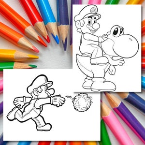 Super Mario Coloring Pages Printable Pdf Kids Coloring Book Cartoon ...