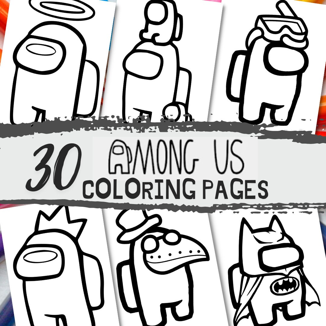 30 AMONG US Coloring Pages / Among Us Printable Pages/a4 - Etsy
