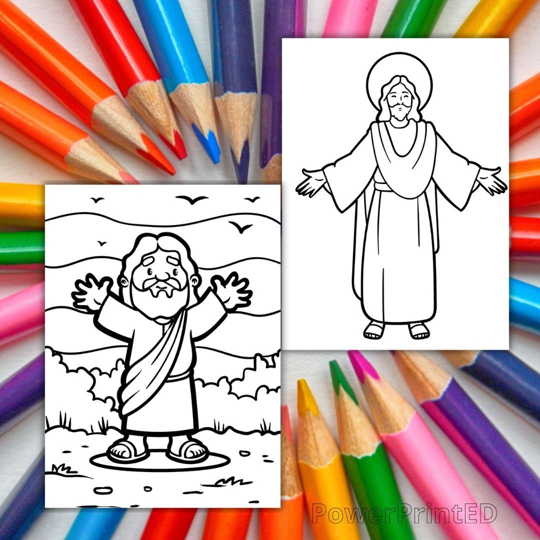15 JESUS Coloring Pages/ Nativity Coloring Pages/ Christmas Coloring ...