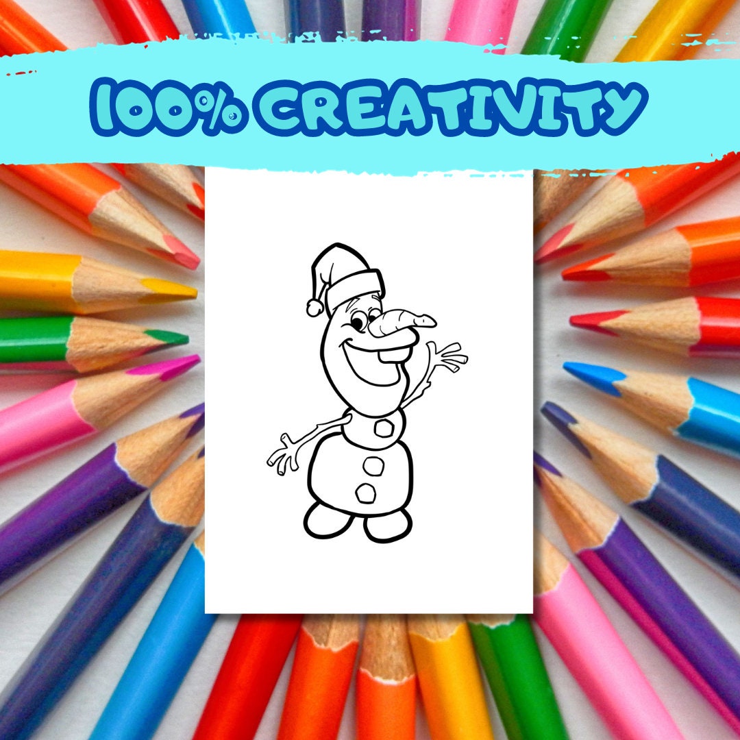 20 OLAF Coloring Pages /A4 Format for Children's Creativity / Kid ...