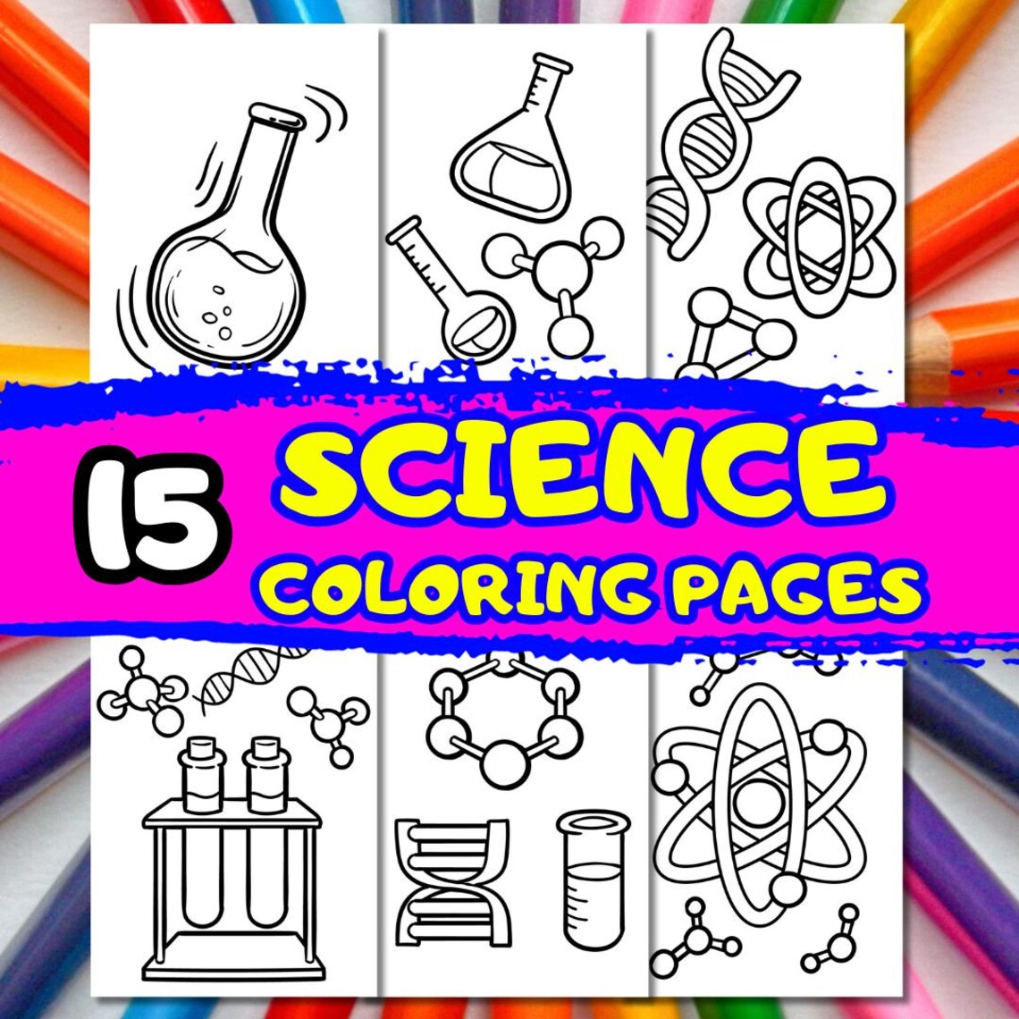 15 SCIENCE Coloring Pages/homeschool/downloadable Coloring Sheets ...