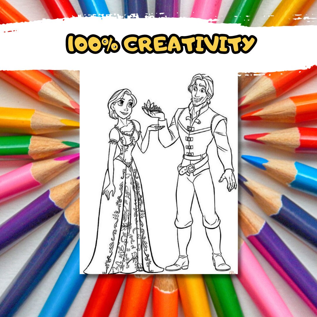 45 RAPUNZEL Coloring Pages /coloring Book for Kid / Printable Coloring ...