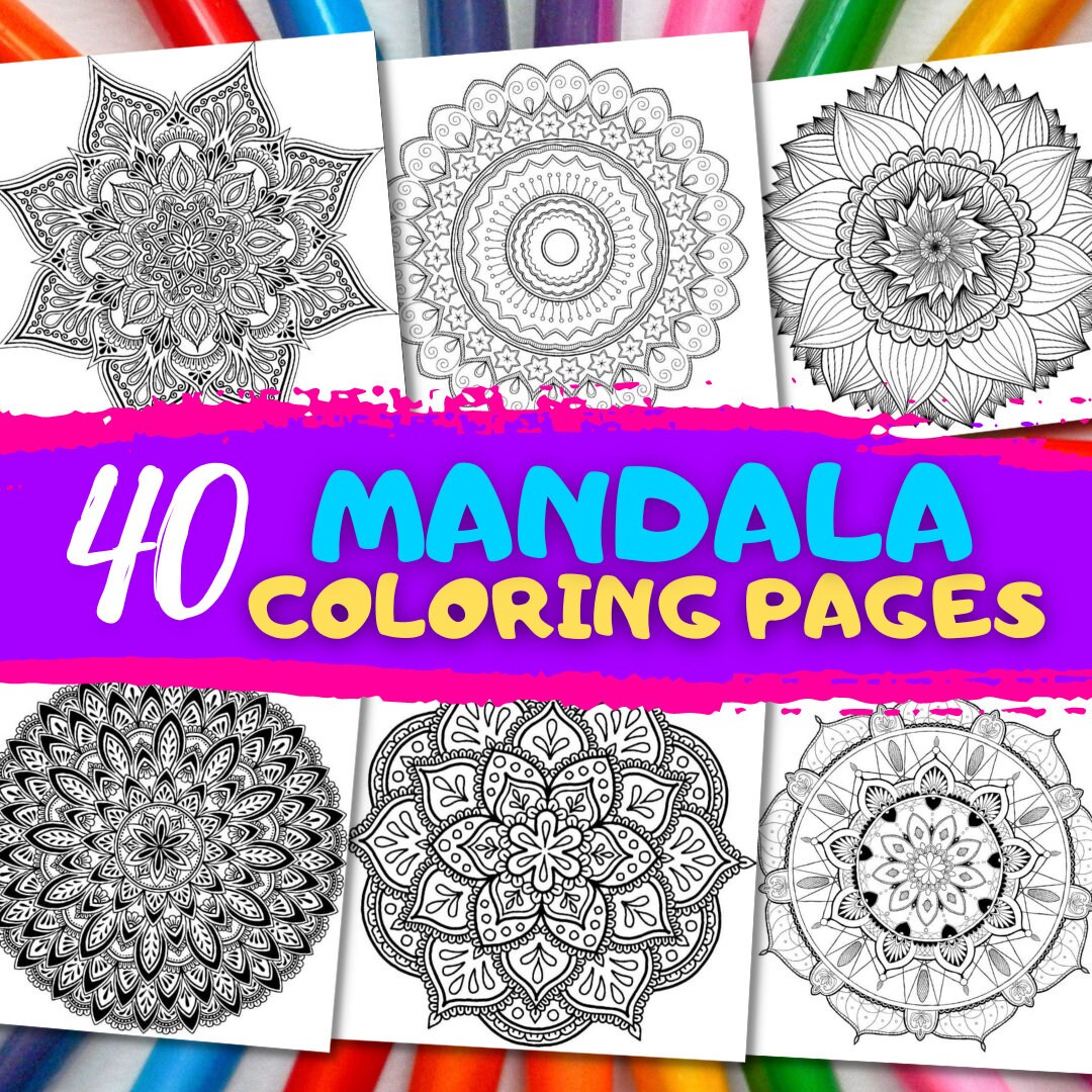 40 Mandala Coloring Pages / Printable Coloring Book / Coloring Pages ...