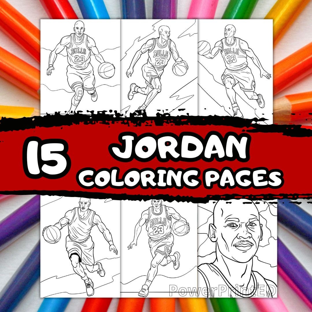15 MICHAEL JORDAN Coloring Pages/ Jordan Coloring Pages/kid Coloring ...