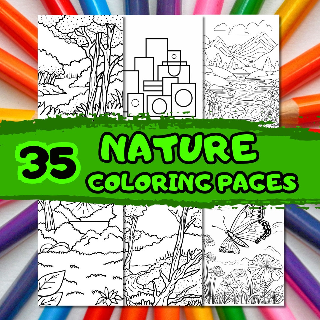 35 NATURE Coloring Pages/ Nature Coloring Sheets/nature/ Natural Colors ...