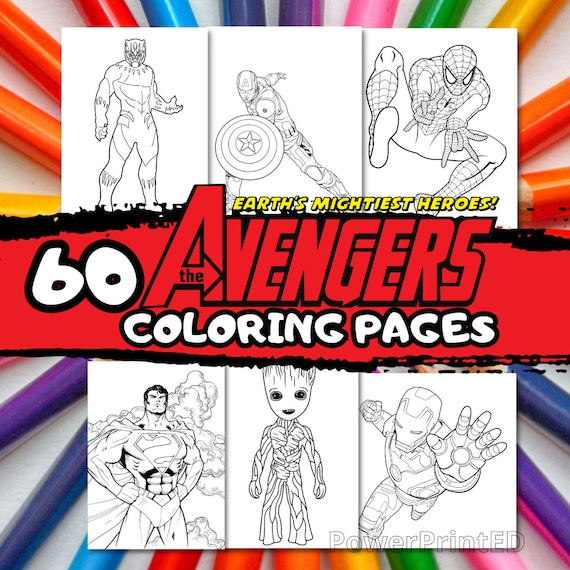 Marvel Superhero Coloring Page