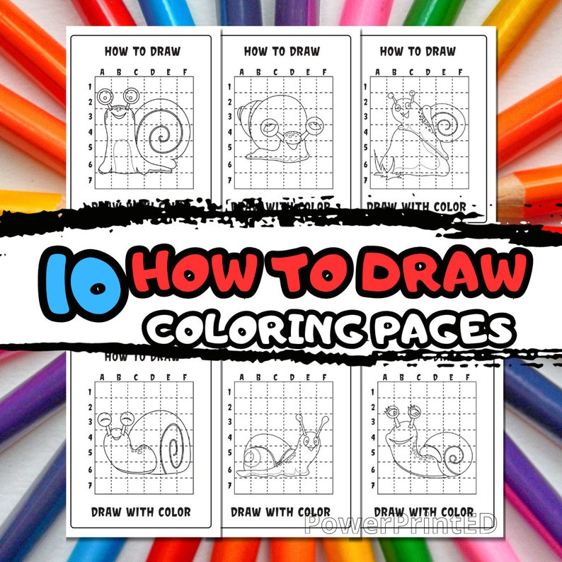 10 HOW TO DRAW Coloring Pages/ Learn to Draw /printable Coloring Pages ...