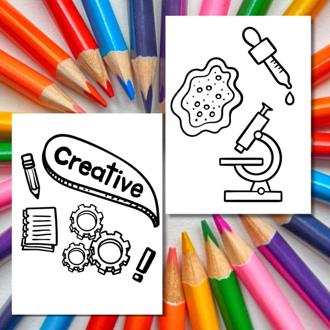 15 SCIENCE Coloring Pages/homeschool/downloadable Coloring Sheets ...