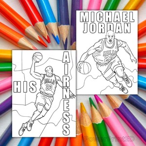 15 MICHAEL JORDAN Coloring Pages/ Jordan Coloring Pages/kid Coloring ...
