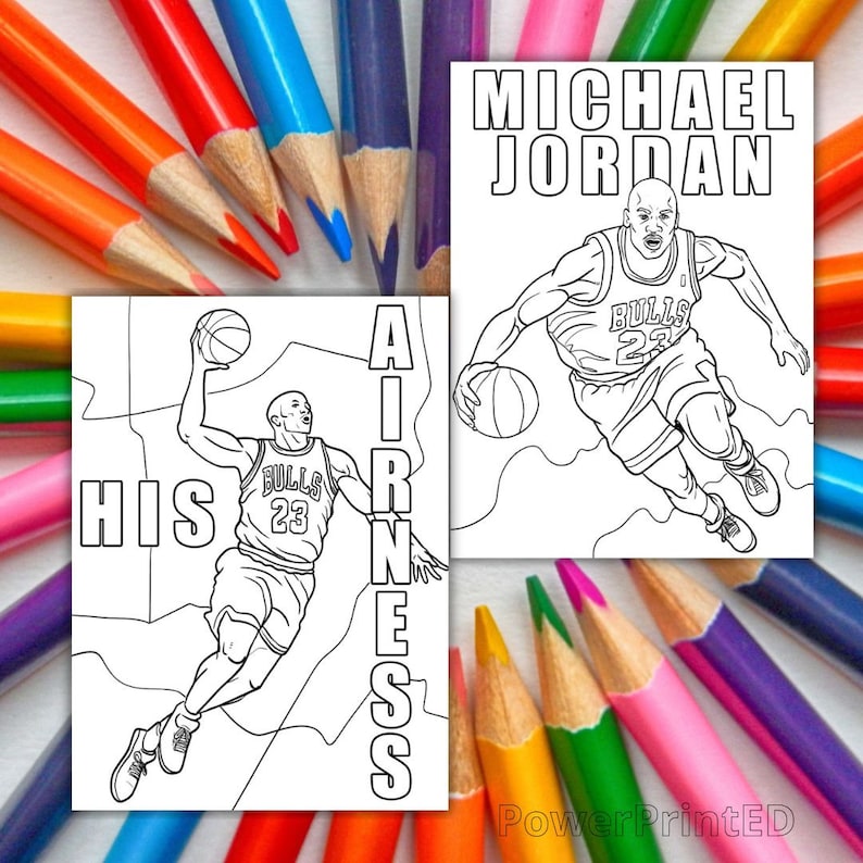15 MICHAEL JORDAN Coloring Pages/ Jordan Coloring Pages/kid Coloring ...