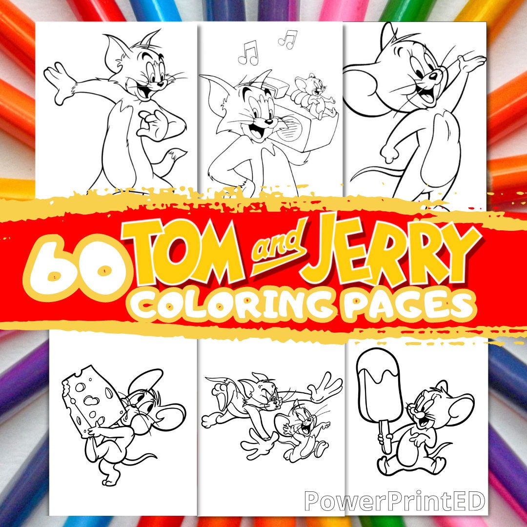 60 TOM AND GERRY Coloring Pages / Printable Coloring Sheets for Kids ...