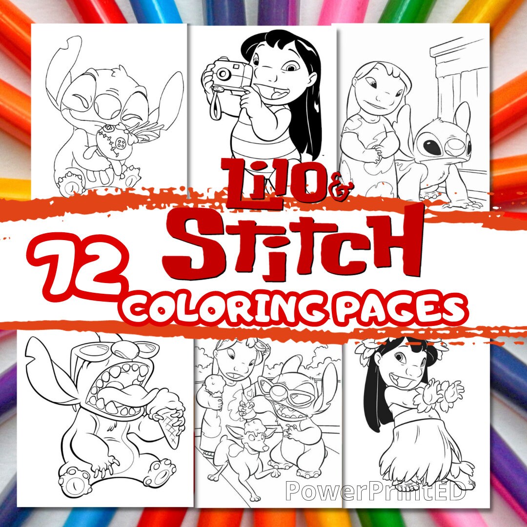 72 LILO & STITCH Coloring Pages / Printable Coloring Pages for Kid ...