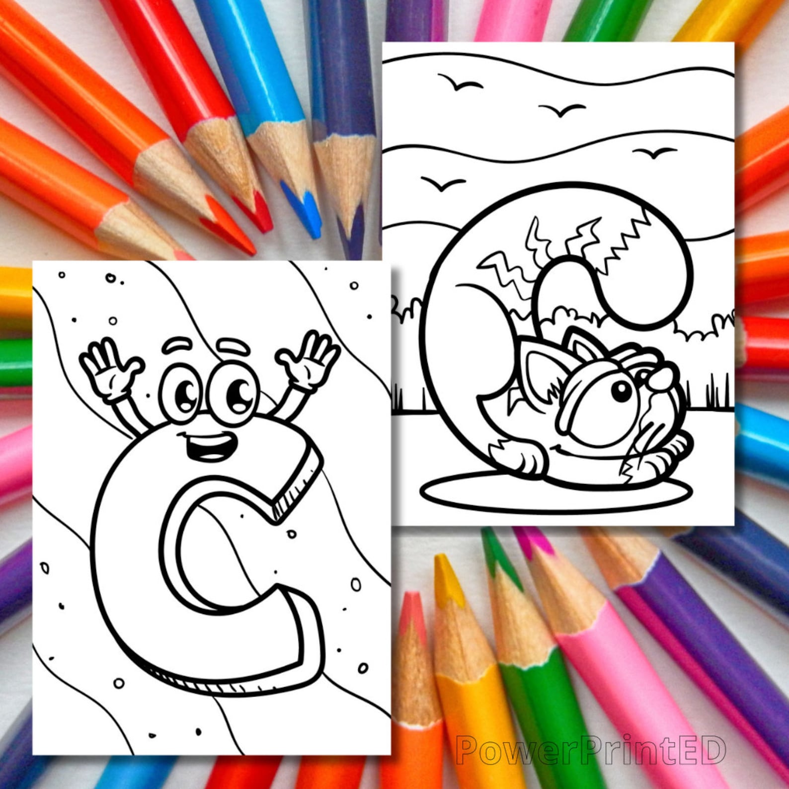 15 LETTER C Coloring Pages/ Alphabet Coloring Pages/ Abc Coloring Pages ...