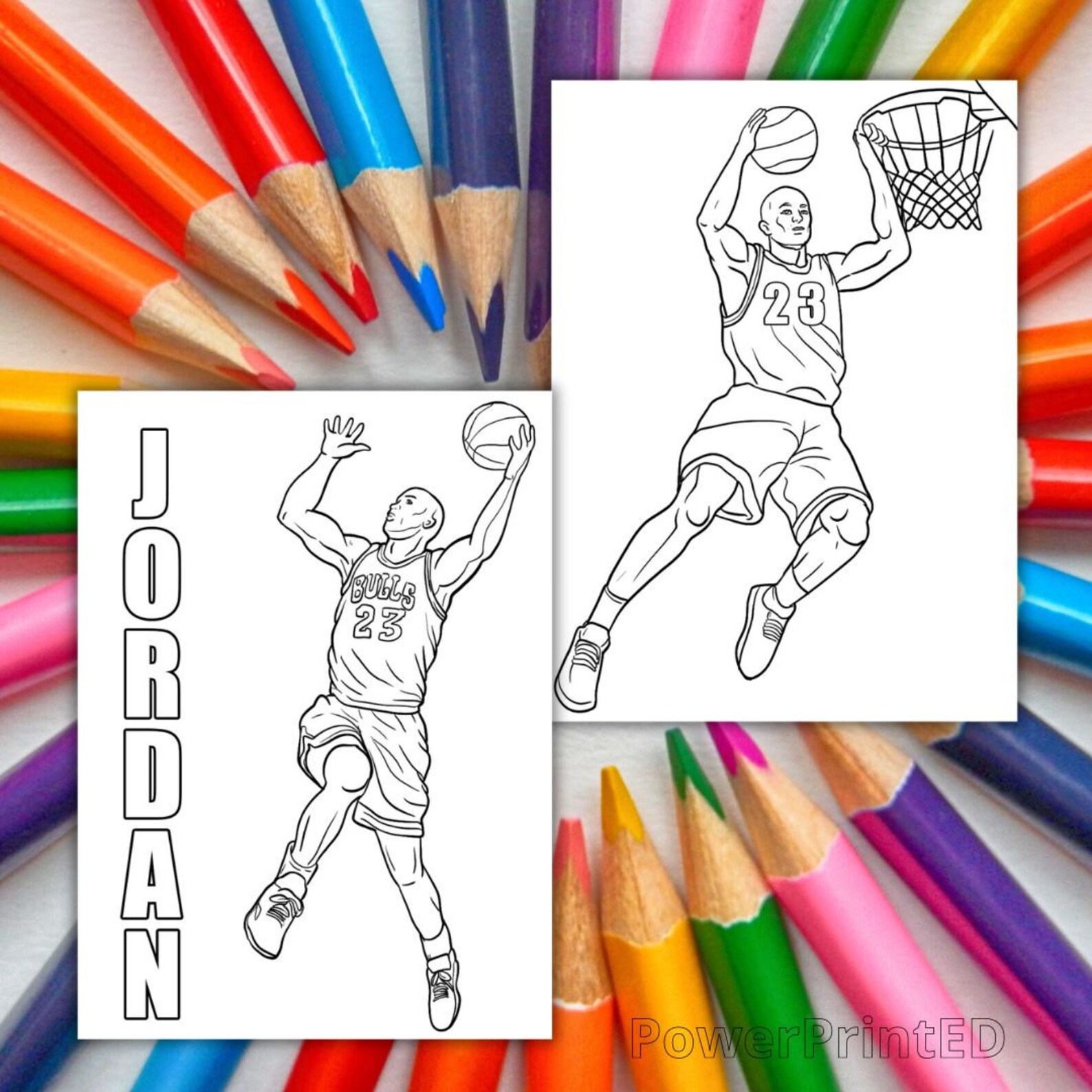 15 MICHAEL JORDAN Coloring Pages/ Jordan Coloring Pages/kid Coloring ...