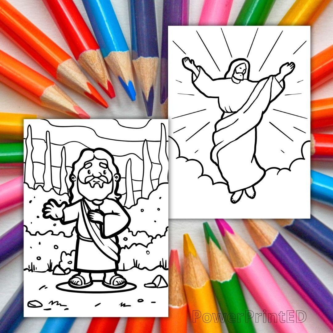 15 JESUS Coloring Pages/ Nativity Coloring Pages/ Christmas Coloring ...