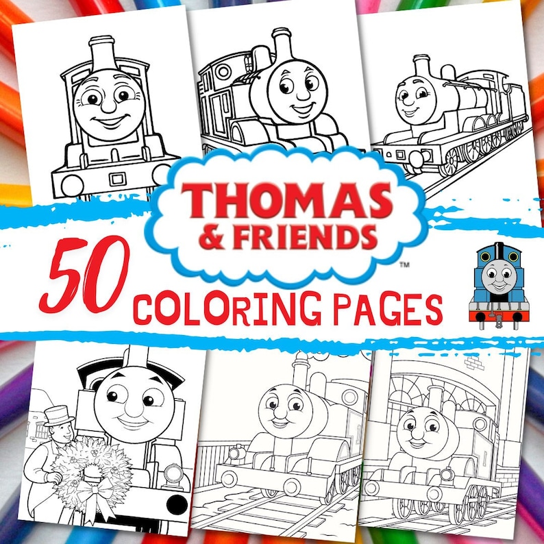 50 THOMAS & FRIENDS Coloring Pages / Coloring Book for Kid / - Etsy Canada
