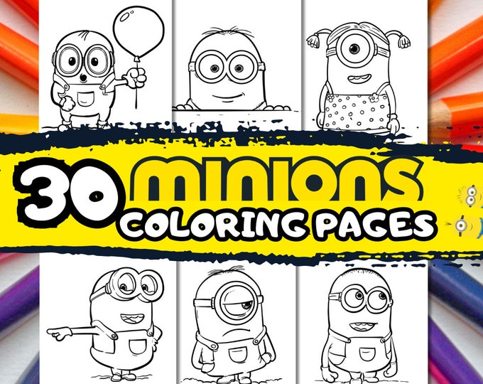15 Page Minion Coloring Book - Etsy
