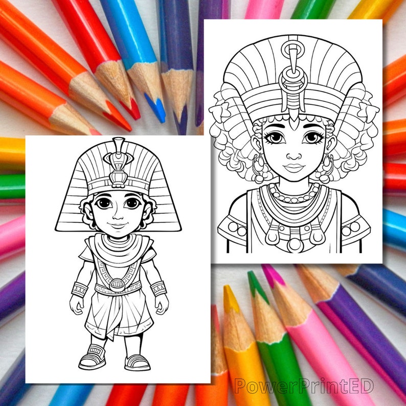 15 EGYPTIAN Coloring Pages /history Coloring / Kid Coloring Pages ...