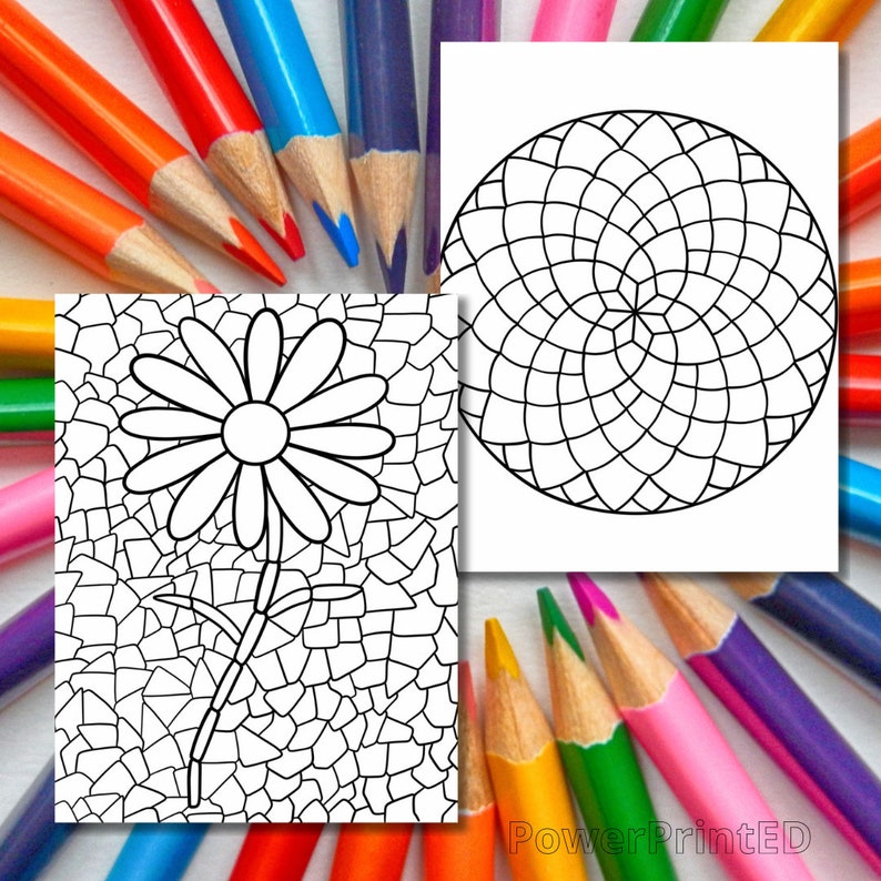 22 MOSAIC Coloring Pages/printable Coloring Pages/ Kid Coloring Pages ...