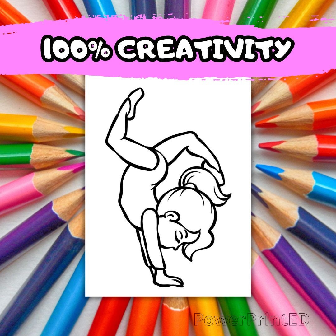 20 GYMNASTICS Coloring Pages / Sport Coloring Pages / Kid Coloring ...