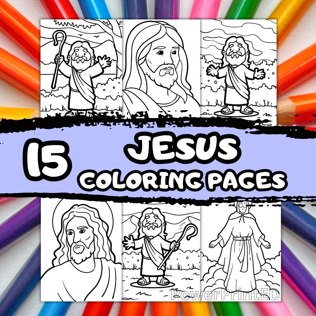 15 JESUS Coloring Pages/ Nativity Coloring Pages/ Christmas Coloring ...
