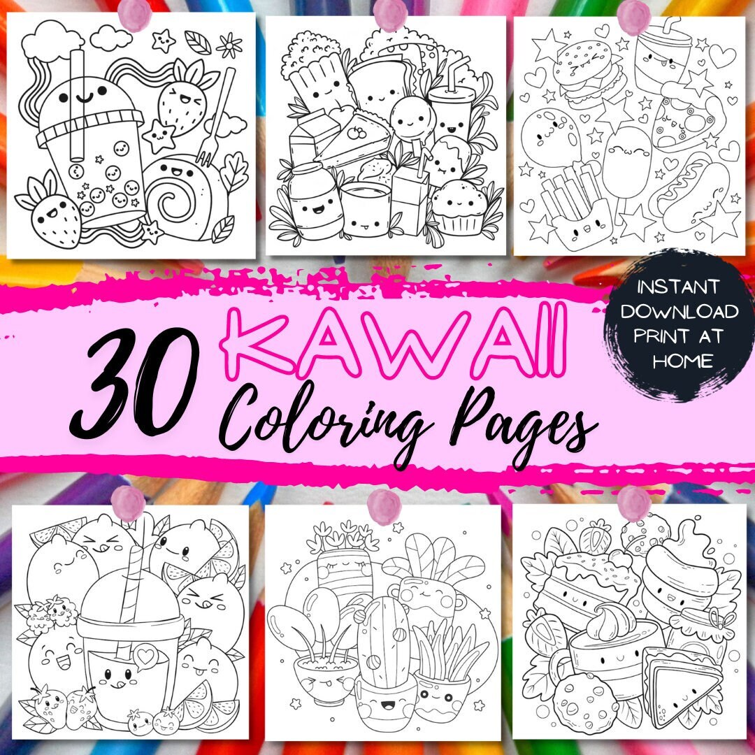 30 Cute Kawaii Coloring Pages Kawaii Coloring Pages Cute Coloring Pages ...