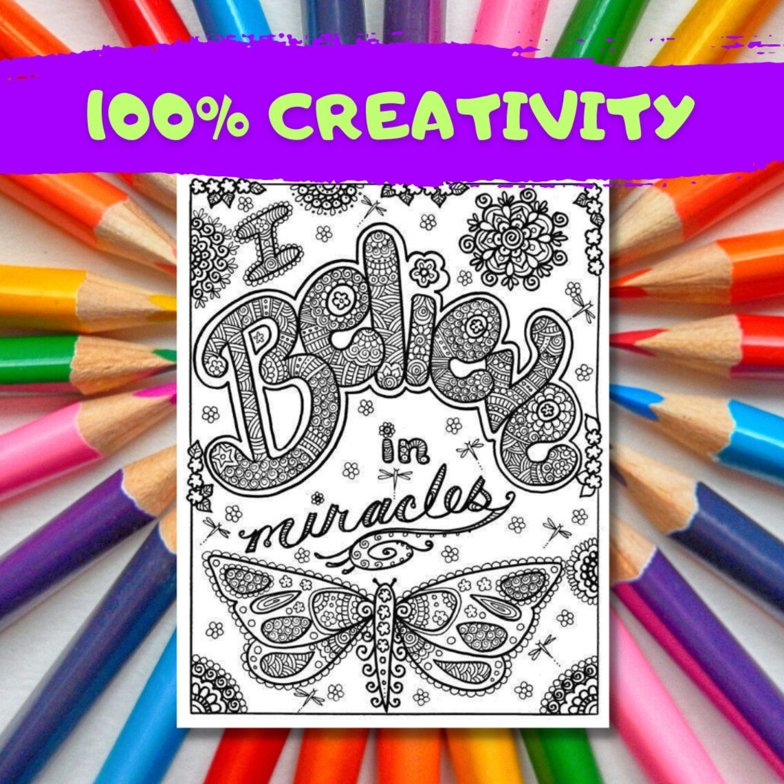 20 Coloring Quotes/ Phrases Coloring Pages /adult Coloring - Etsy Australia