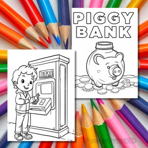 15 MONEY Coloring Pages/ Kid Coloring Pages/printable Coloring Pages ...