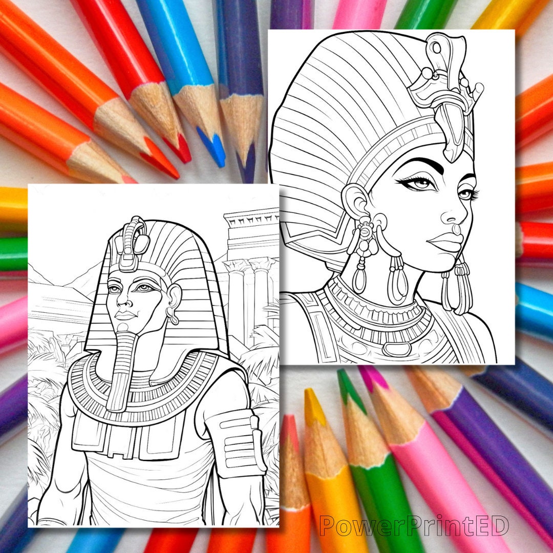 15 EGYPTIAN Coloring Pages /history Coloring / Kid Coloring Pages ...