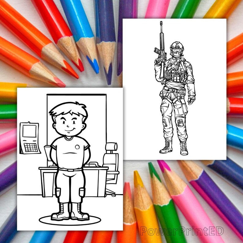 15 ARMY Coloring Pages/ Kid Coloring Pages/ Soldier Coloring Pages ...