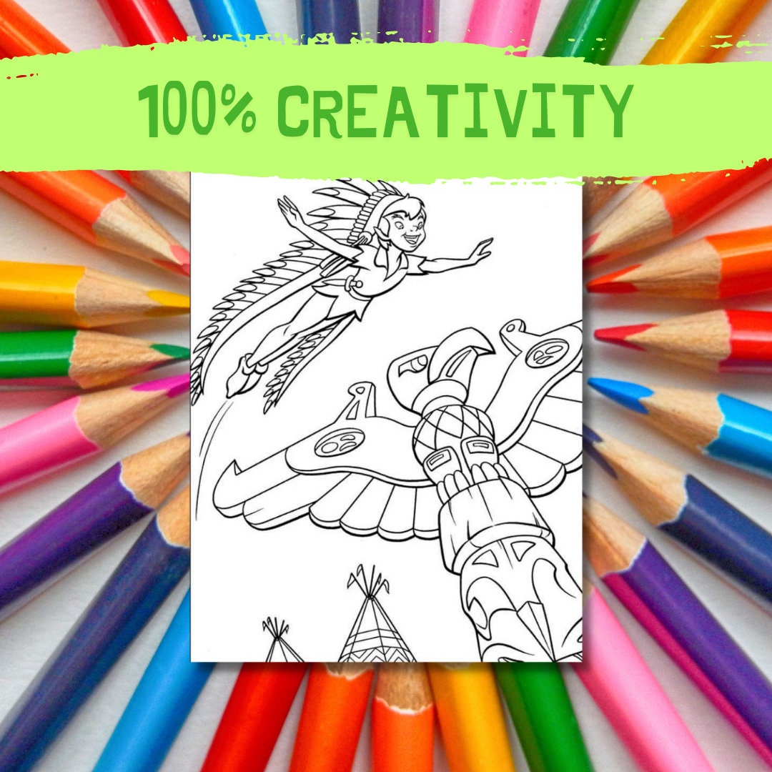 40 PETER PAN Coloring Pages/ Coloring Book for Kid / Printable - Etsy UK