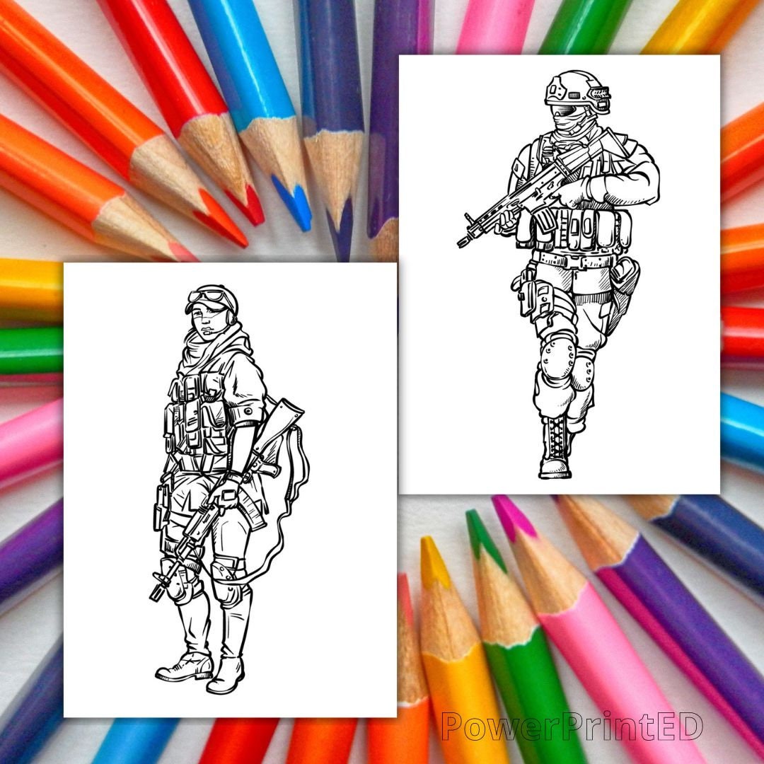 15 ARMY Coloring Pages/ Kid Coloring Pages/ Soldier Coloring Pages ...